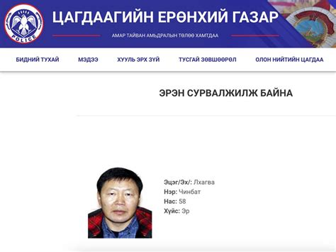 ЦЕГ аас “Гацуурт” ХХК ийн гүйцэтгэх захирал Л Чинбатыг эрэн сурвалжилж байна Isee Mn