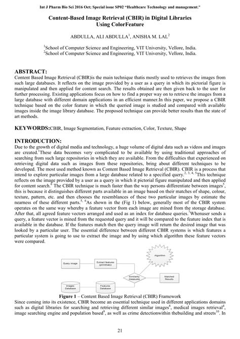 PDF Content Based Image Retrieval CBIR In Digital Libraries Using Color Feature