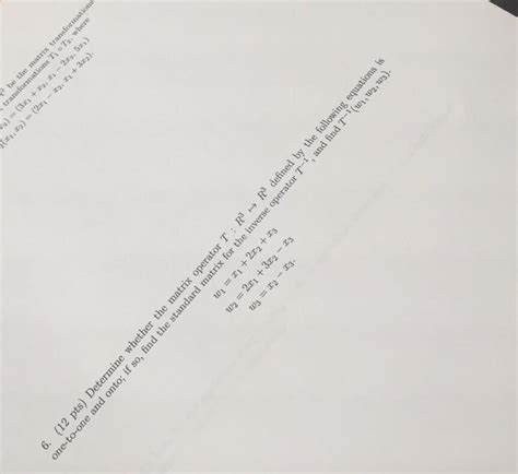 solved determine whether the matrix operator t r 3 right