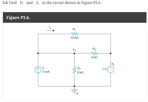 Solved 36 Find V1 And I1 In The Circuit Shown In Figure