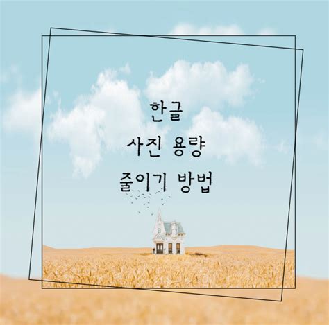 한글 사진 용량 줄이기 방법 사진이 많은 문서에서도 가볍게 저장하는 꿀팁 네이버 블로그