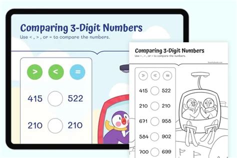 Comparing 3 Digit Numbers Worksheets Free Interactive And Printable Workybooks