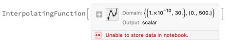 Warning Messages Interpolation Function Is Not Saved In Notebook Mathematica Stack Exchange