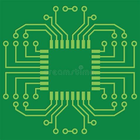 Vector Electronic Circuit Board Stock Vector Illustration Of Device Electrical 31161055
