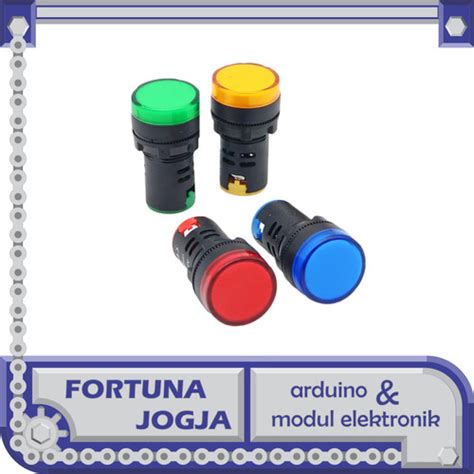 Jual Pilot Lamp LED AD16 22DS 22mm DC 12V 24V AC 220V 220V Biru Kab Bantul Fortuna Jogja