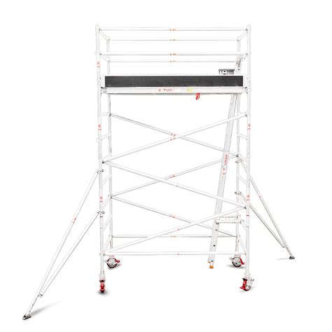 6 3 To 6 6 M Wide Aluminium Mobile Scaffold Tower Turbo Scaffolding