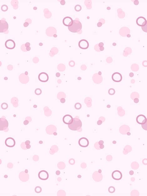 Premium Vector Cute Girlish Abstract Seamless Pink Pattern With Geometric Circle Shapes