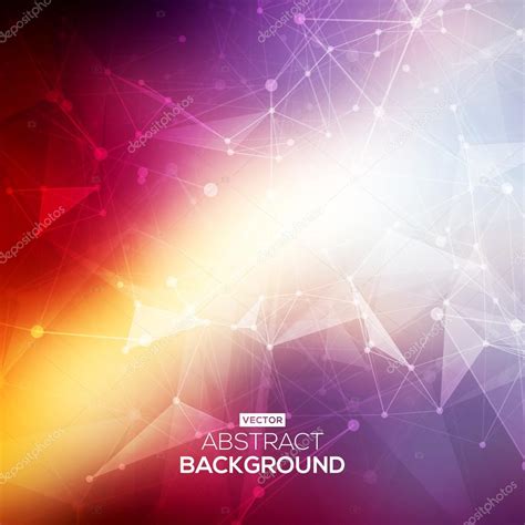 Abstract Low Poly Colorful Bright Technology Vector Background