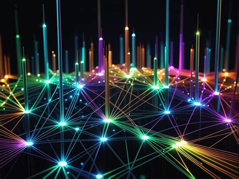 Premium Photo Abstract Technology Background With Illuminated Fiber
