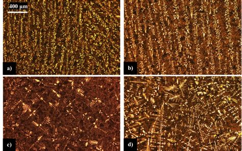 Microstructures Of The Cast Ingots From 50 Mm Sample Position Along The