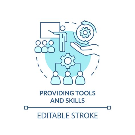 Providing Tools And Skills Turquoise Concept Icon Digital First Business Strategy Abstract Idea