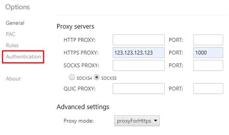 Setting Up A Proxy In The Proxy Helper Extension
