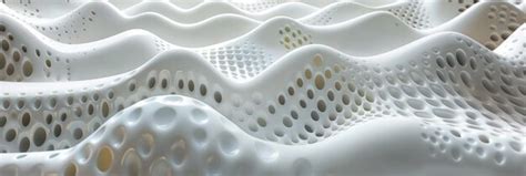 Abstract White Textured Surface With Wavy Perforated Patterns Creating A Modern And Intricate
