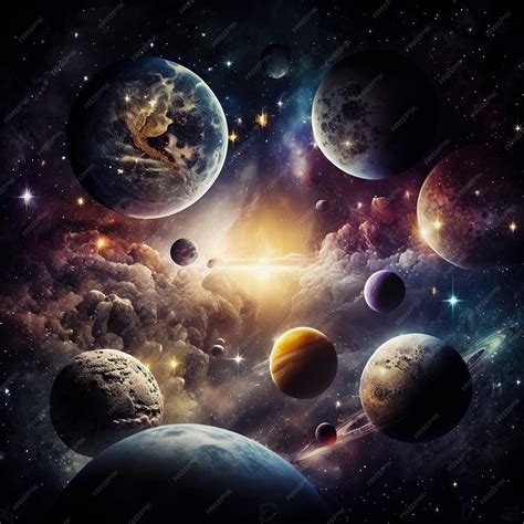 Premium Photo Space Art That Is Made Up Of Planets And Stars