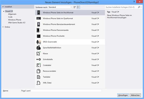 Visual Studio Windows Phone I Can T Add C Template To Project Stack Overflow