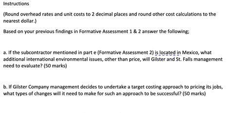Solved The Gilster Company A Machine Tooling Firm Has