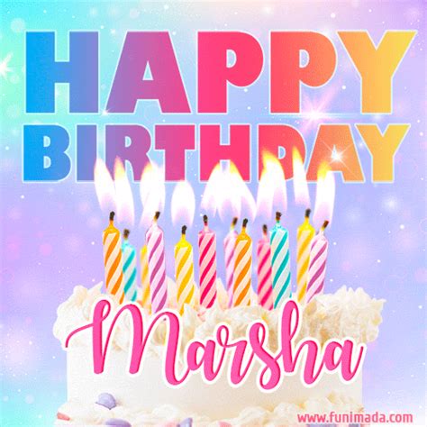 Animated Candles And Vibtant Text  For Marsha Download On