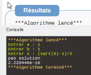 Exercice Algorithmique Étude de fonctions