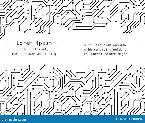 Printed Circuit Board Black And White Computer Technology Poster