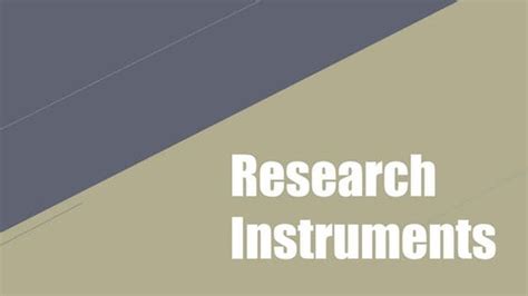 Preparing And Implementing Research Instruments Ppt