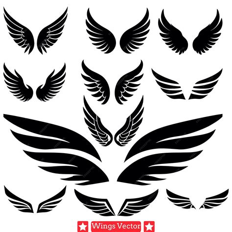 Premium Vector Angel Wings Vector Pack Ethereal Silhouettes For Your Art