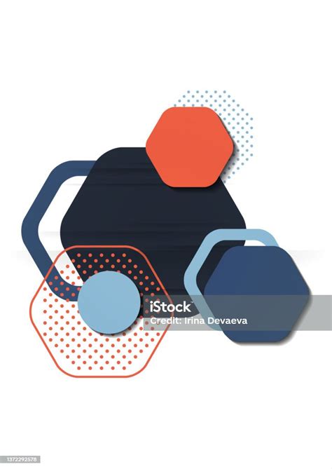 둥근 다색 육각형 점 원의 밝은 추상적 배경 비즈니스 프레젠테이션 템플릿입니다 현대적인 기하학적 디자인 벡터 0명에 대한 스톡 벡터 아트 및 기타 이미지 Istock