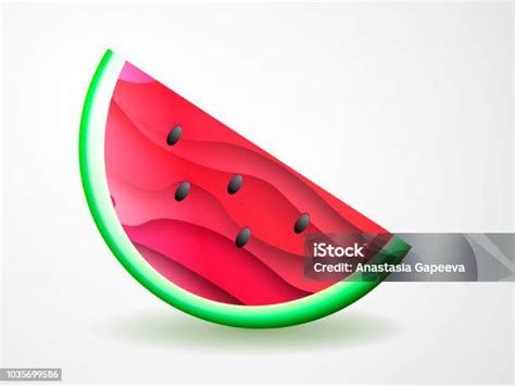 3d 종이와 수 박의 조각을 잘라 효과 벡터 일러스트 레이 션 0명에 대한 스톡 벡터 아트 및 기타 이미지 0명 건강한 식생활 과일 Istock