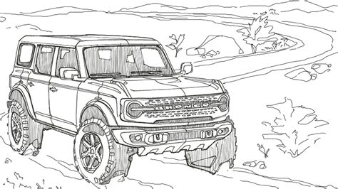 Bronco Coloring Sheet