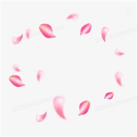 手绘春天漂浮花瓣元素PNG图片素材下载 春天PNG 熊猫办公