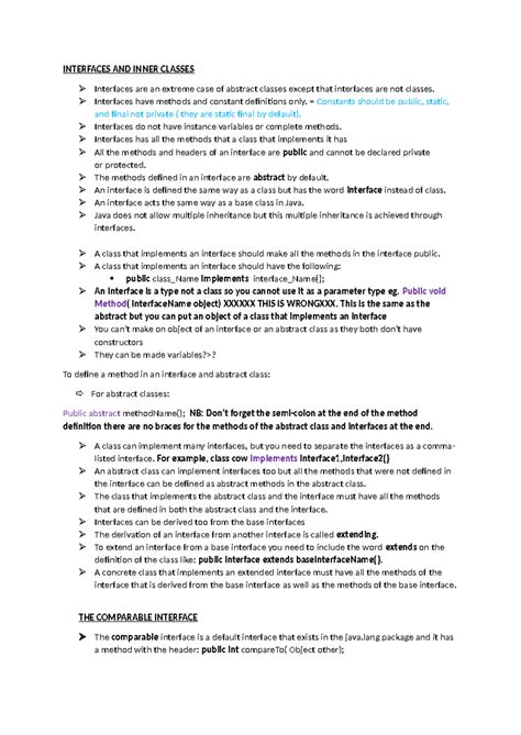 Interfaces And Inner Classes Interfaces And Inner Classes Interfaces Are An Extreme Case Of