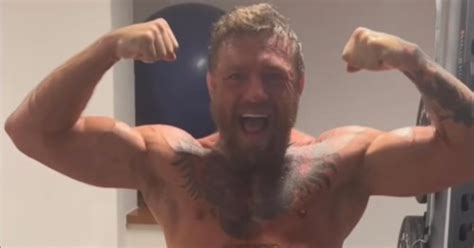 Video Conor Mcgregor Posts Bizarre Flexing Video The Most Power