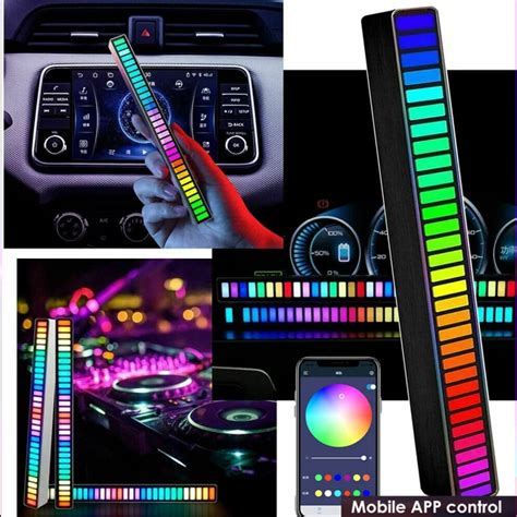 Rgb Led 라이트 바 음악 사운드 제어 픽업 라이트 리듬 앰비언트 램프 자동차 Tv 게임 컴퓨터 데스크탑용 분위기 야간 조명