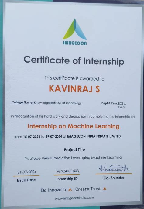 Machinelearning Internship Ai Datascience Youtubeviewsprediction