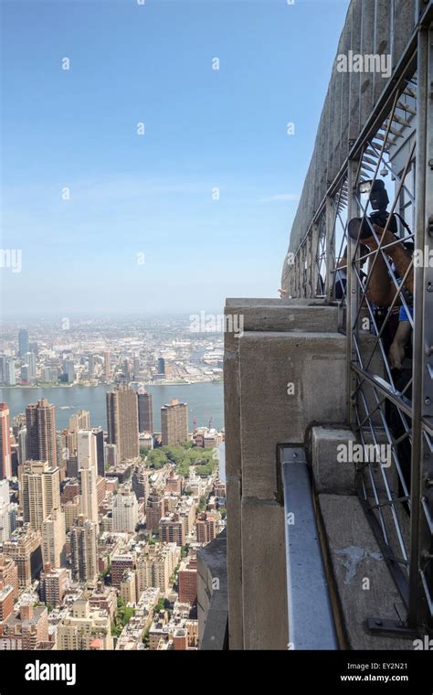 Empire State Building Observation Deck High Resolution Stock