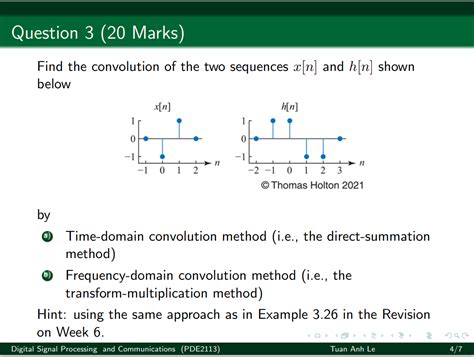 Question 3 20 Marks Find The Convolution Of StudyX