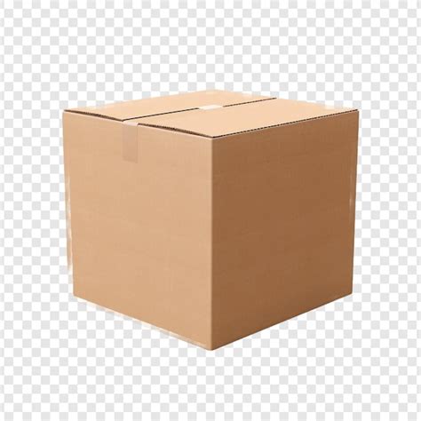 Коробка изолирована на прозрачном фоне Бесплатно Psd Файл