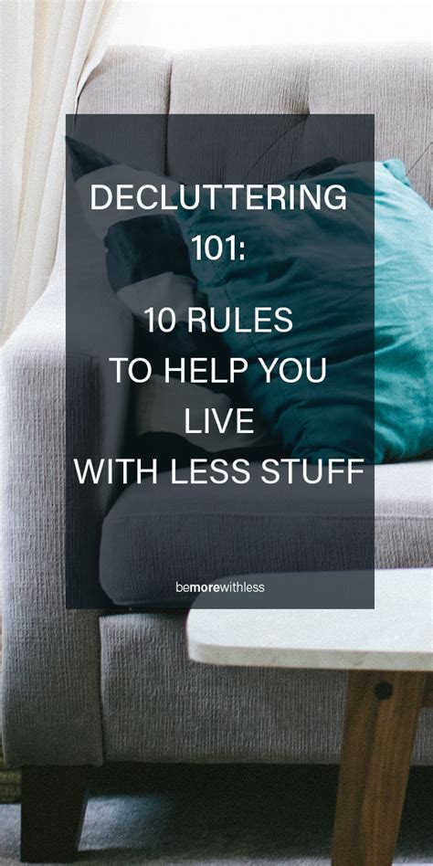 Decluttering Rules To Help You Live With Less Stuff