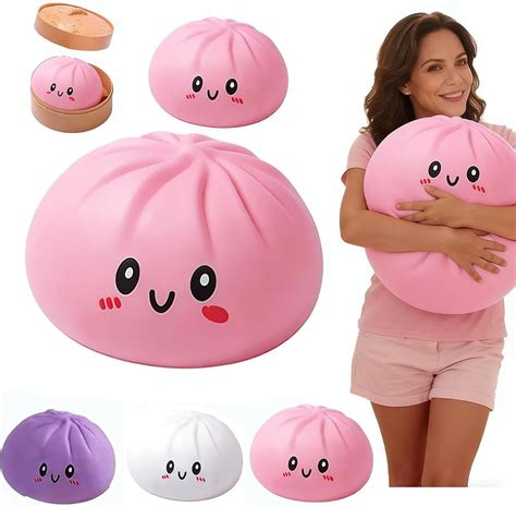 Giant Dumpling Squishy 4610 Inch Jumbo Dumpling Stress Ball Anxiety