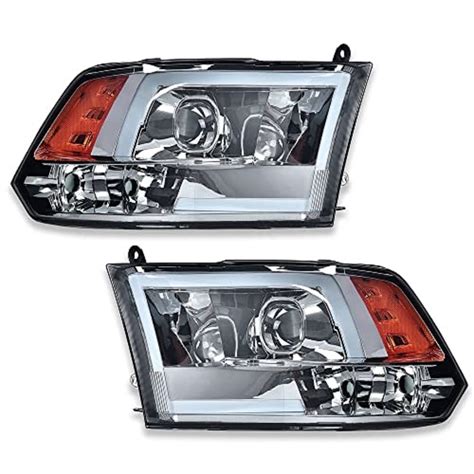 Pit66 Led Headlight Fit For 09 18 Dodge Ram 1500 Headlamps Smoke Lens