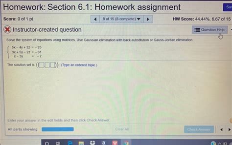 Solved Homework Section 6 1 Homework Assignment Sa Score