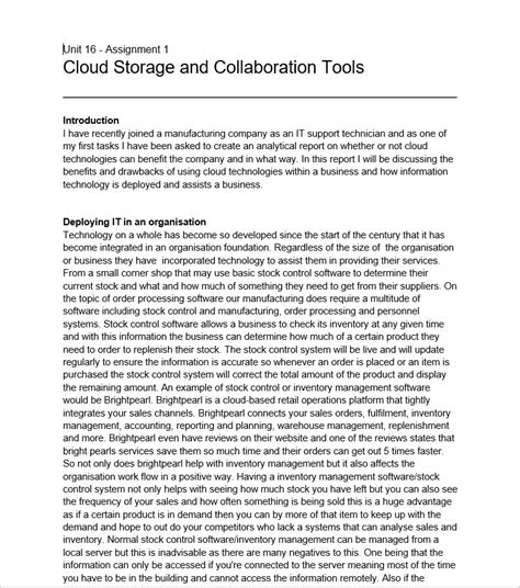 Unit 16 Cloud Storage And Collaboration Tools Assignment 1 Teaching