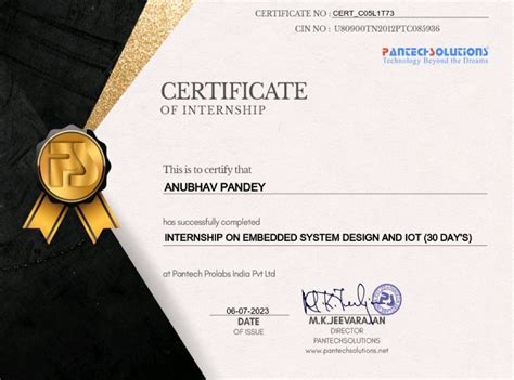 Anubhav Pandey On Linkedin Embeddedsystems Iot Internship