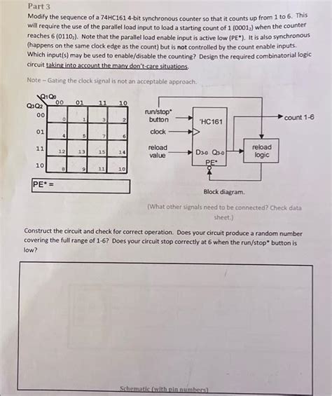 Solved Part 3 Modify The Sequence Of A 74hc161 4 Bit