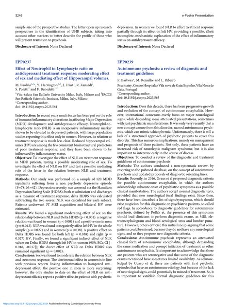 Pdf Effect Of Neutrophil To Lymphocyte Ratio On Antidepressant Treatment Response Moderating