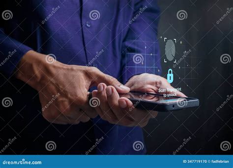Man Unlocks A Smartphone By Scanning Fingerprint On Virtual Screen
