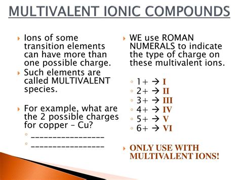 PPT MULTIVALENT IONIC COMPOUNDS PowerPoint Presentation Free Download ID 2759947