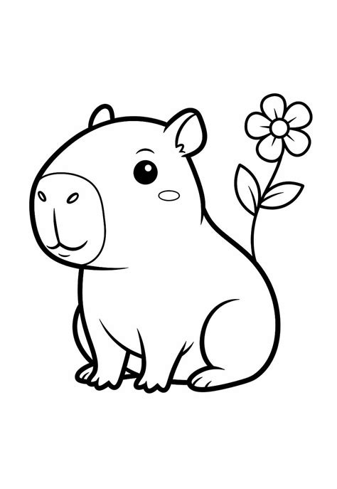 Desenhos De Capivara Fofa Para Colorir Bora Colorir