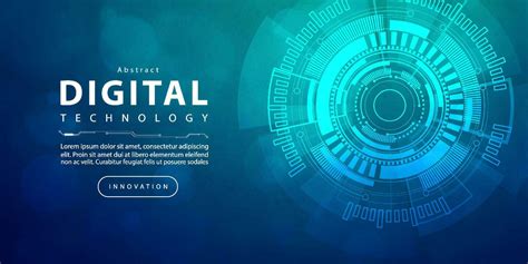 Digital Technology Internet Network Speed Connection Blue Green Background Cyber Nano