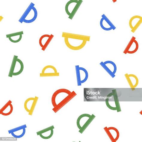 흰색 배경에 도 아이콘 격리 된 원활한 패턴을 측정하기위한 색상 배트랙터 그리드 기울기 각도 미터 측정 도구 기하학적 기호 벡터 가능성에 대한 스톡 벡터 아트 및 기타