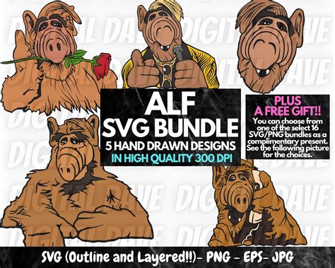 Alf Svg Bundle Cricut Alf Svg Alf Silhouette Svg Alf Svg Etsy Canada